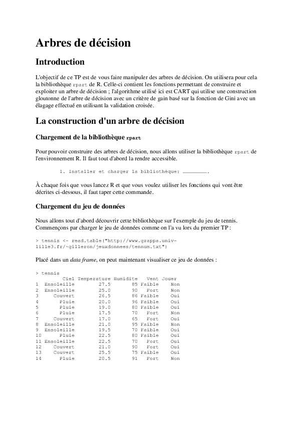 (PDF) TP-Arbres de décision (Partie 1)