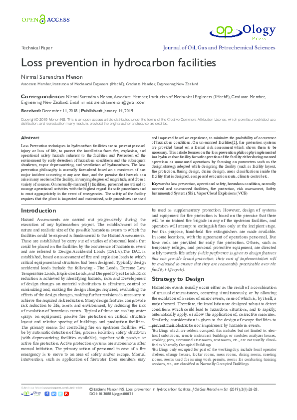 (PDF) Loss Prevention in Hydrocarbon Facilities