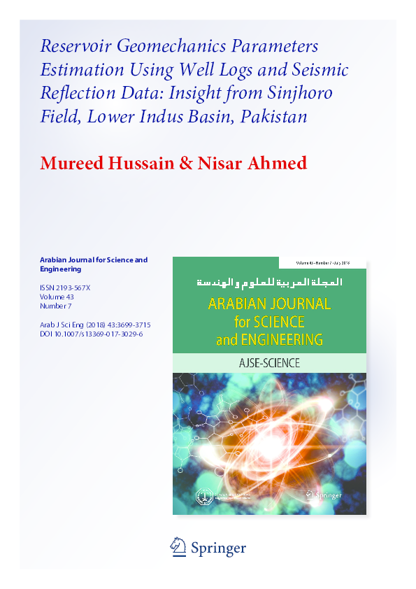 (PDF) Reservoir Geomechanics Parameters Estimation Using Well Logs and Seismic Reflection Data ...