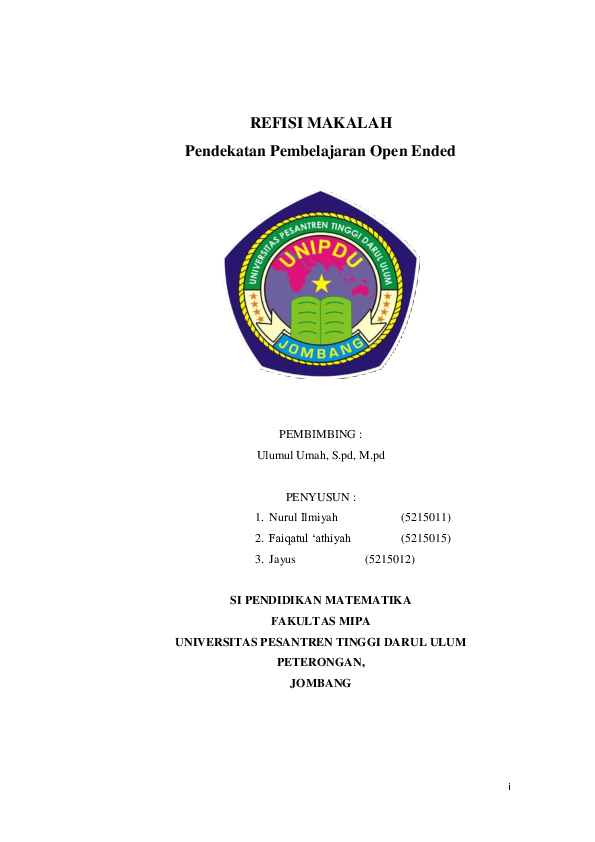 (DOC) makalah open ended.docx