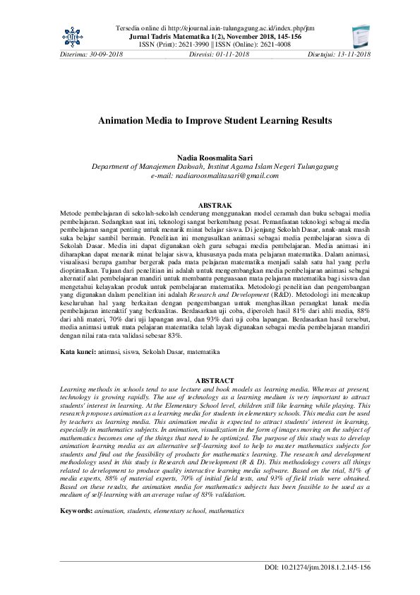 (PDF) Animation Media to Improve Student Learning Results