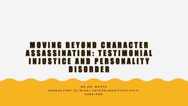 (PPT) 'Borderline Personality Disorder' and Testimonial Injustice