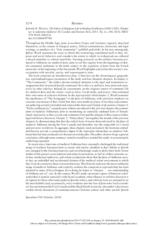 (PDF) Review: Rachel Furst, Woolf, The Fabric of Religious Life in ...