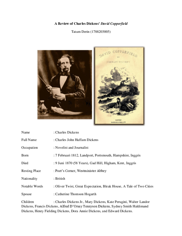 (DOC) Review of Charles Dickens' David Copperfield