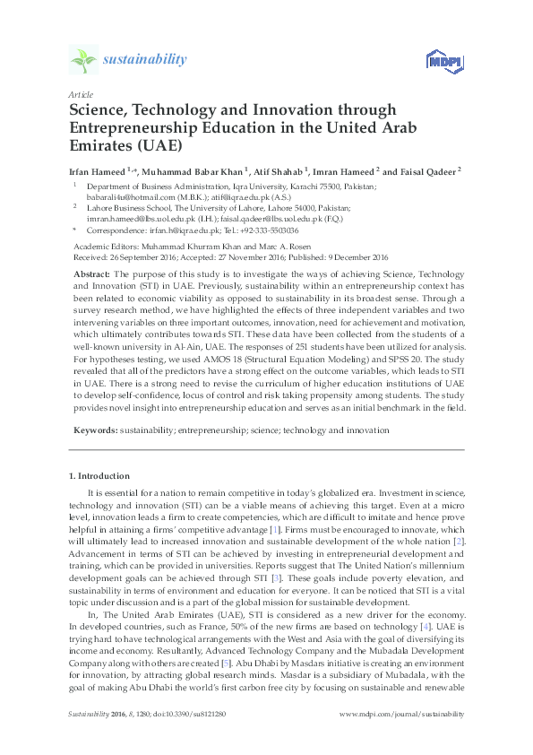 (PDF) Science, Technology and Innovation through Entrepreneurship ...