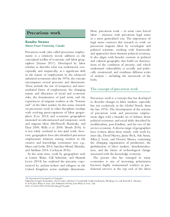 (PDF) Precarious Work