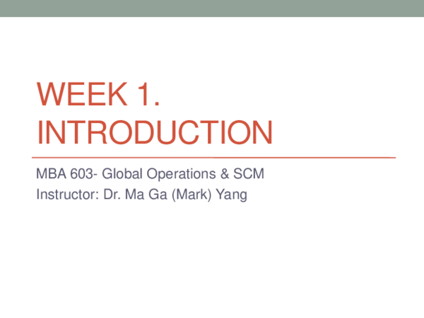 (PDF) Week 1 Lecture PPT [Introduction]