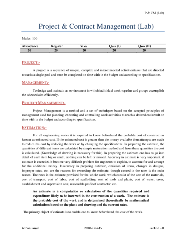 (PDF) Project & Contract Management.pdf