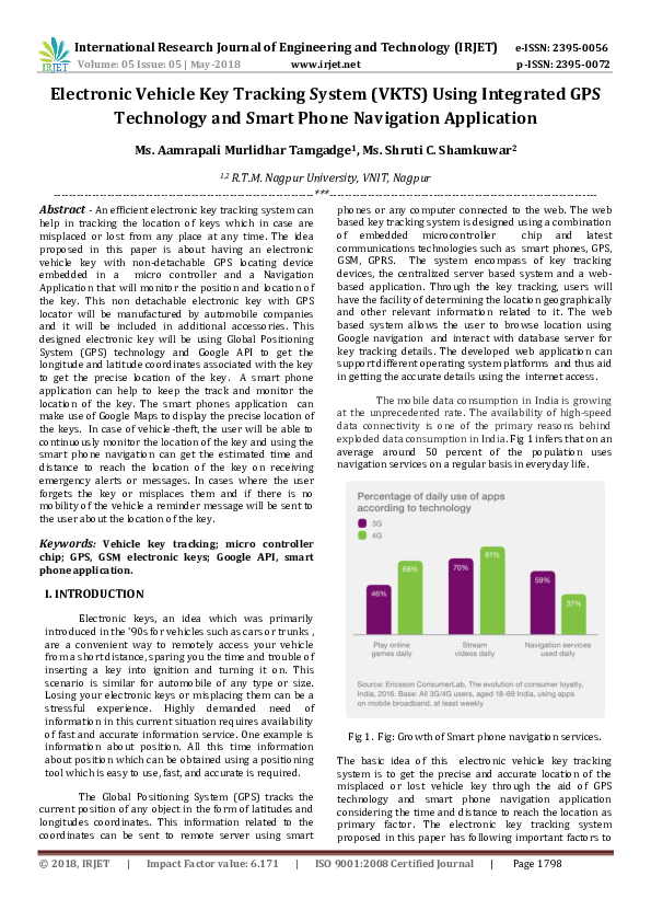 (PDF) IRJET-Electronic Vehicle Key Tracking System (VKTS) using ...