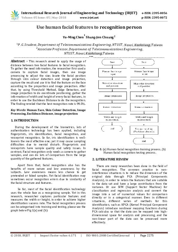 (PDF) Face Recognition using PCA and Eigen Face Approach | IRJET Journal - Academia.edu