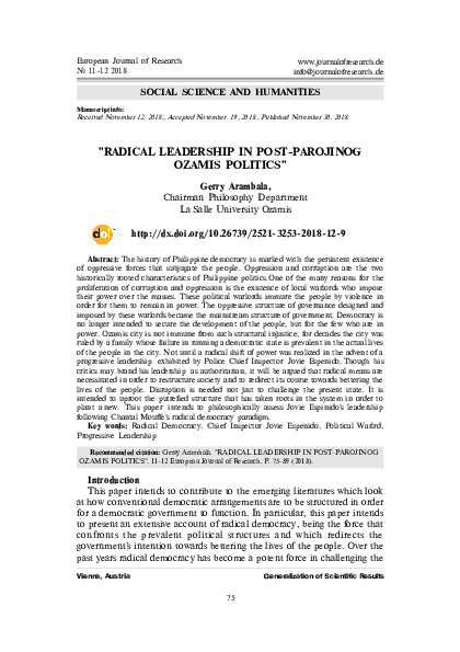 (PDF) Radical leadership