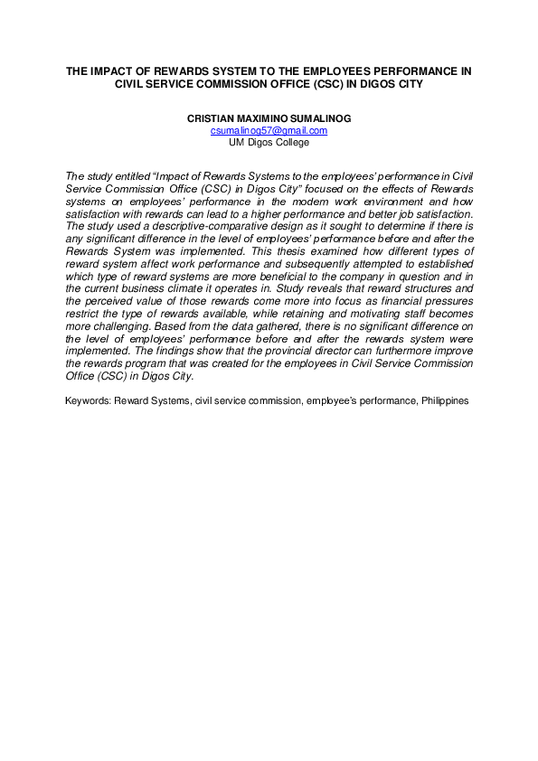 (DOC) The Impact of Reward System - Abstract (1)