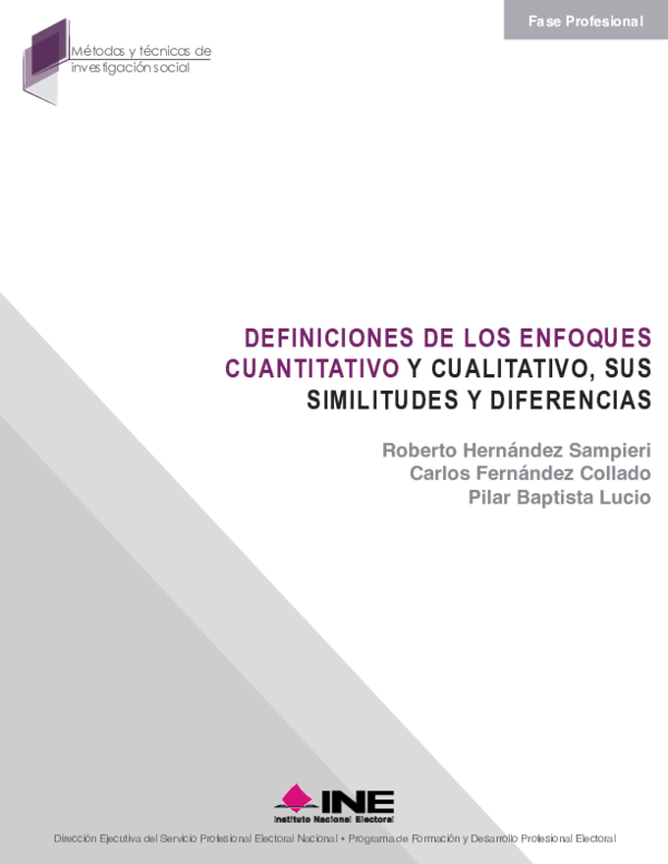 (PDF) Definiciones de los enfoques cuantitativo y cualitativo sus similitudes y diferencias