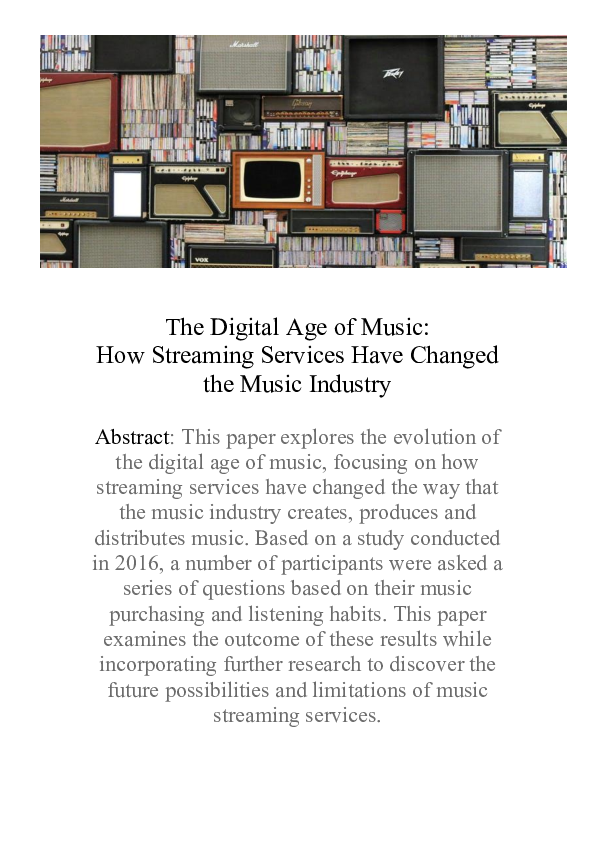 (DOC) The Digital Age of Music: How Streaming Services Have Changed the ...