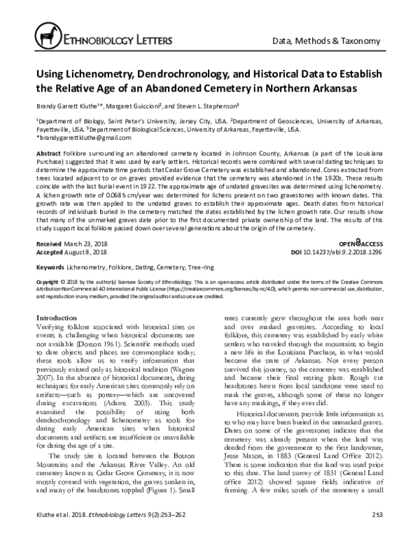 (PDF) Using Lichenometry, Dendrochronology, and Historical Data to ...