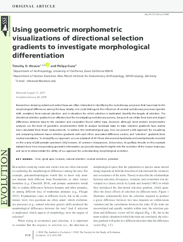 (PDF) Using geometric morphometric visualizations of directional ...