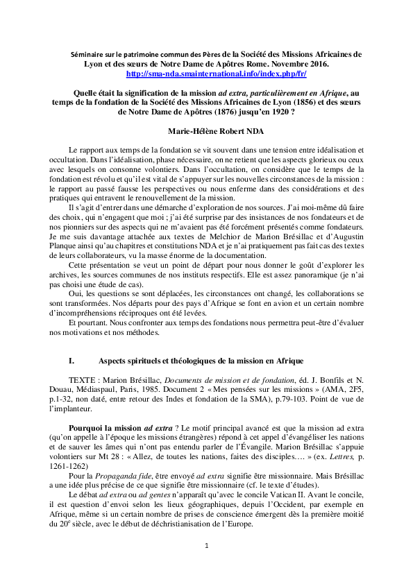(PDF) M H Robert Mission Ad Extra en Afrique.pdf