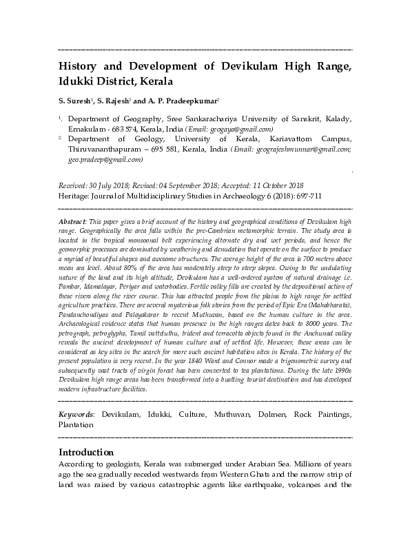 (PDF) 2018 Rock art Devikulam Munnar Kerala India Heritage.pdf
