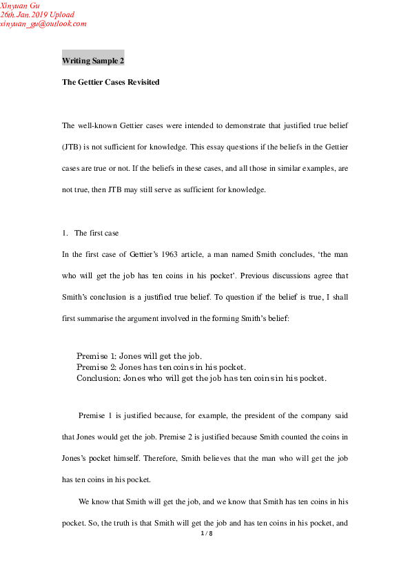 (PDF) Gettier Cases Revisited