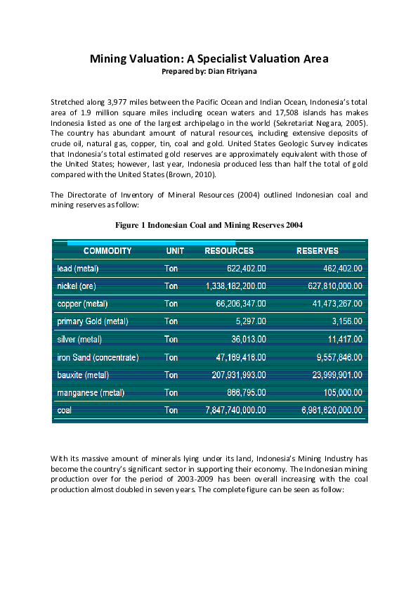 (DOC) Mining Valuation in Indonesia.docx