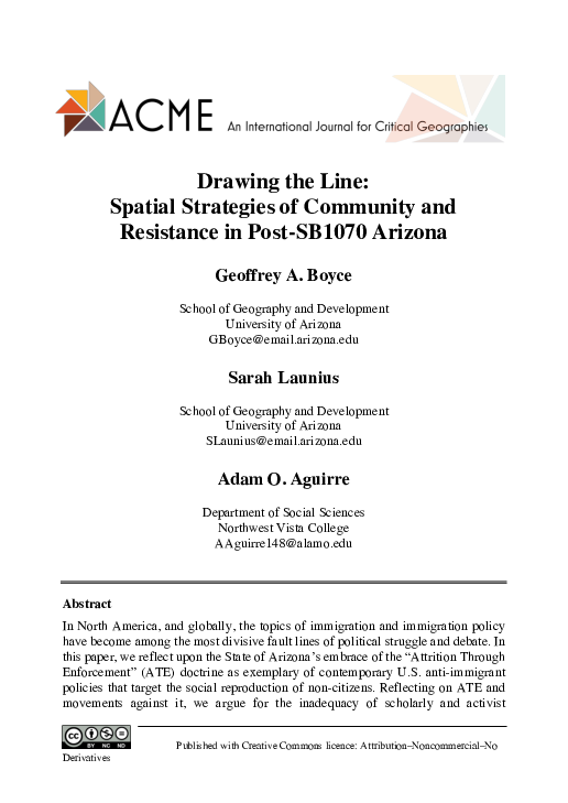 (PDF) Drawing the Line: Spatial Strategies of Community and Resistance ...