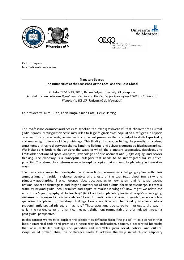 (PDF) Call for papers_Planetary Spaces.pdf | Corin Braga - Academia.edu