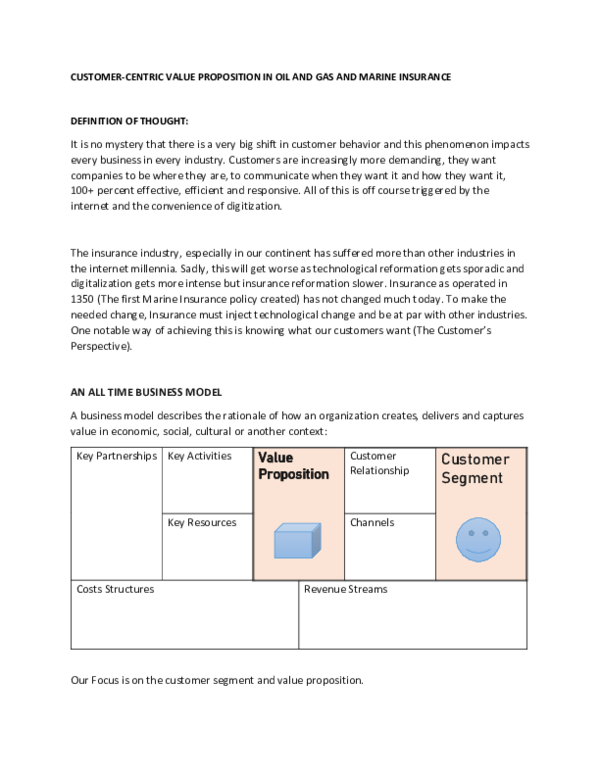 (PDF) Customer centricity value proposition in oil and gas and marine ...