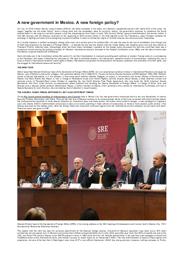 (PDF) A new government in Mexico. A new foreign policy?