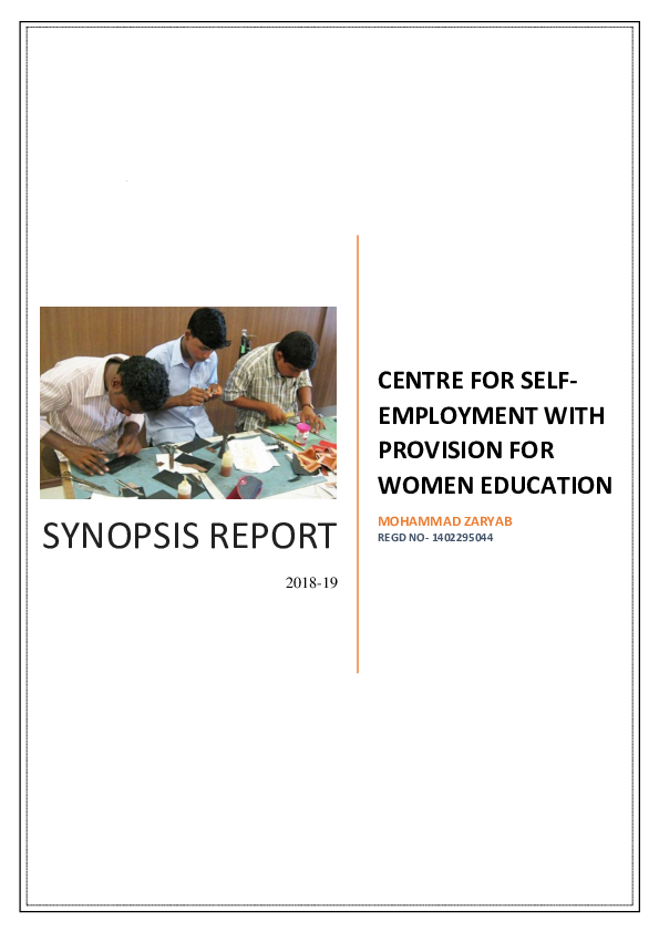 (PDF) SYNOPSIS REPORT
