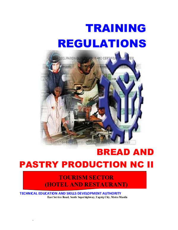 (PDF) TR BREAD AND PASTRY PRODUCTION NC II