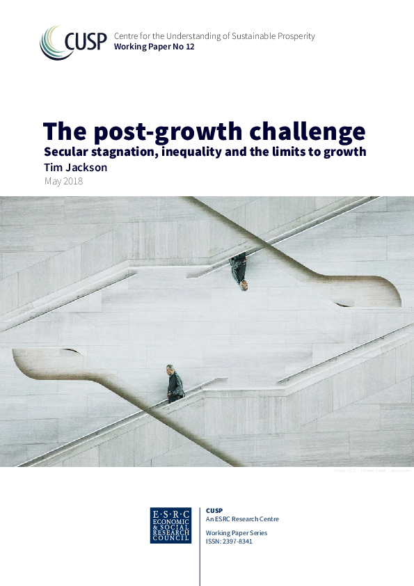 (PDF) The Post-Growth Challenge — Secular Stagnation, Inequality and ...