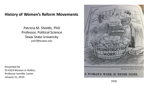 (PPT) History of Women's Reform Movements (1840 - 1935)
