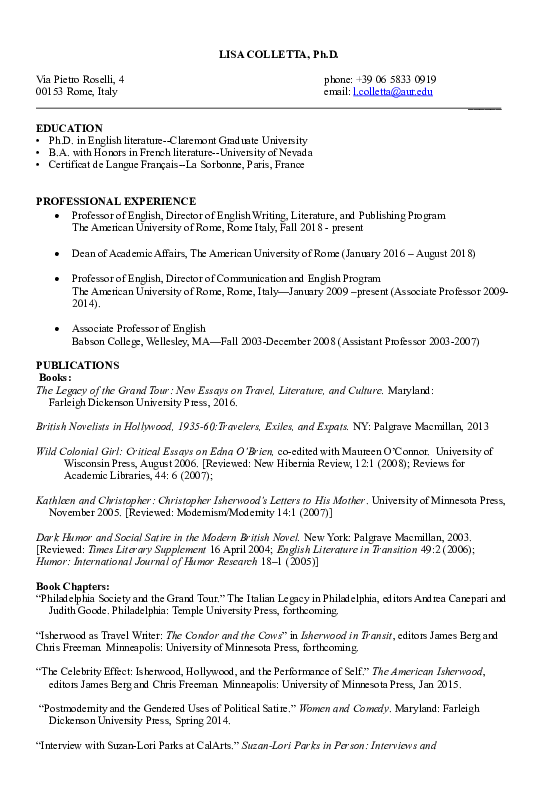 (DOC) C_VColletta.doc | Lisa Colletta - Academia.edu