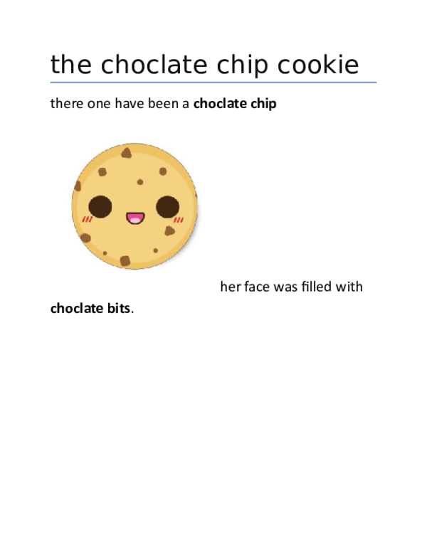 (DOC) The choclate chip cookie