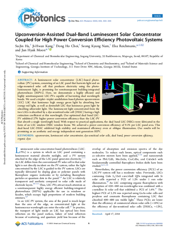 (PDF) 2018-Upconversion-Assisted Dual-Band Luminescent Solar ...