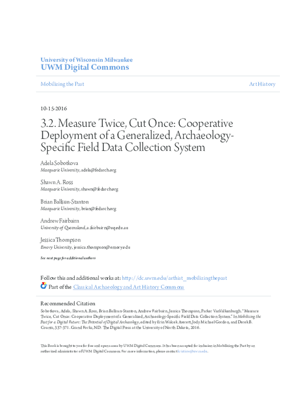 (PDF) Measure Twice, Cut Once: Cooperative Deployment of a Generalized ...