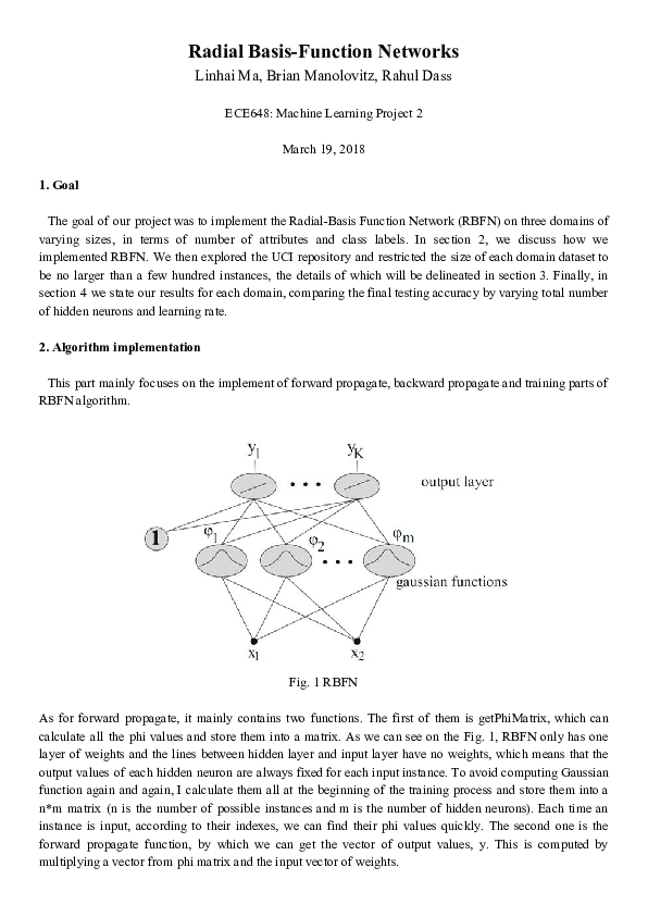(PDF) Radial Basis-function Network