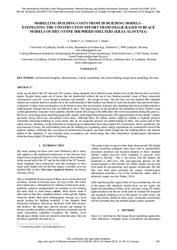 (PDF) Modelling building costs from 3D building models – Estimating the ...