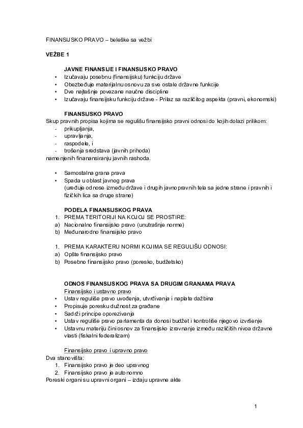 (PDF) FINANSIJSKO PRAVO beleške - SVE - SKRIPTA.pdf