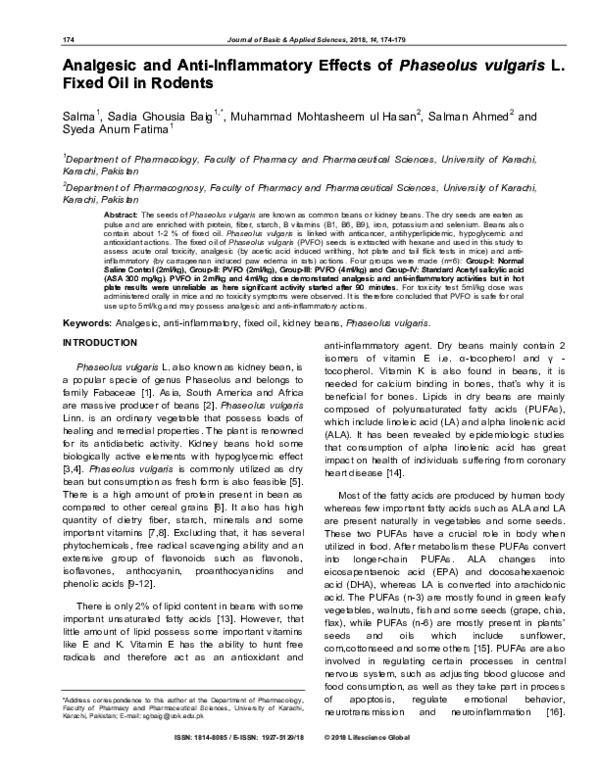 Pdf Analgesic And Anti Inflammatory Effects Pdf