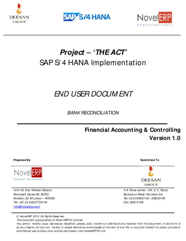 (PDF) BANK RECONCILIATION PROCESS 06 SEP