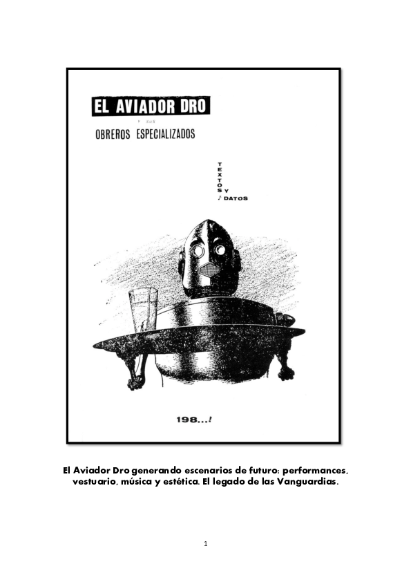 (PDF) El legado de las Vanguardias. Performances, vestuario, música y ...