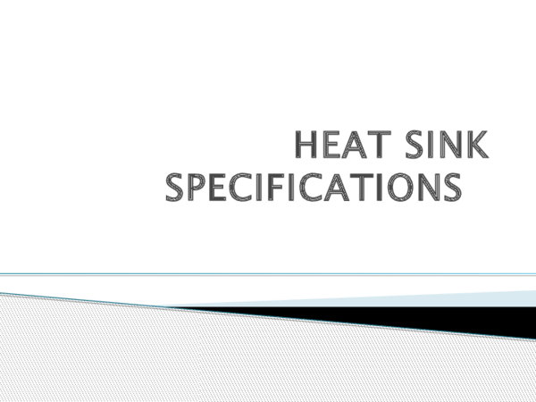 (PPT) HEAT SINK.pptx