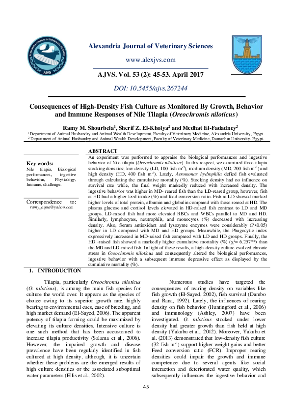 (PDF) Consequences of High-Density Fish Culture.pdf | Medhat Elfadadny ...