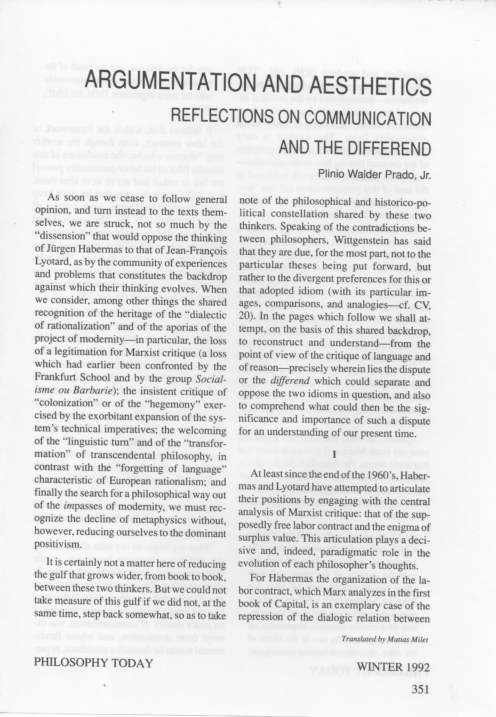 (PDF) Argumentation and Aesthetics. Reflections on Communication and ...
