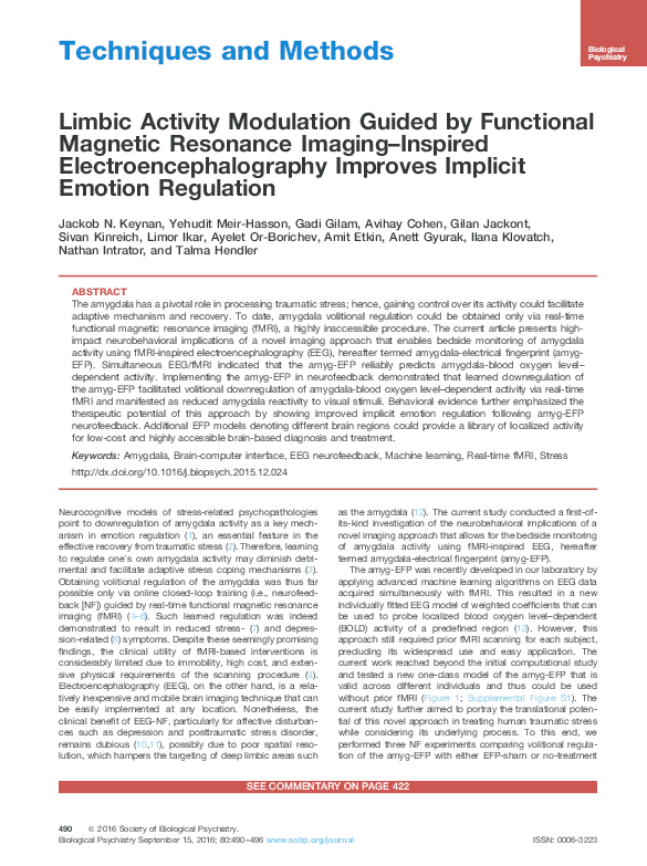(PDF) Limbic activity modulation guided by fMRI-inspired EEG improves ...