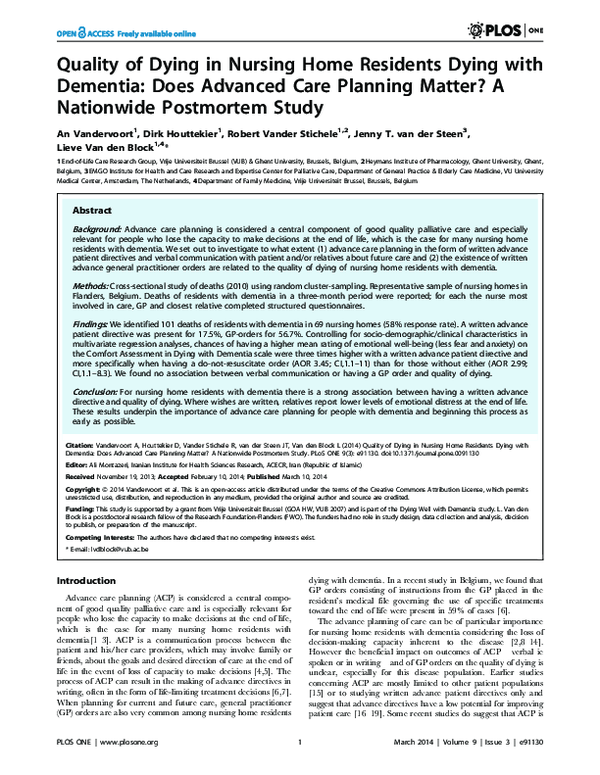 (PDF) The impact of Nursing Homes staff education on end-of-life care ...