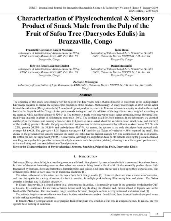 (PDF) Characterization of Physicochemical and Sensory Product of snack ...