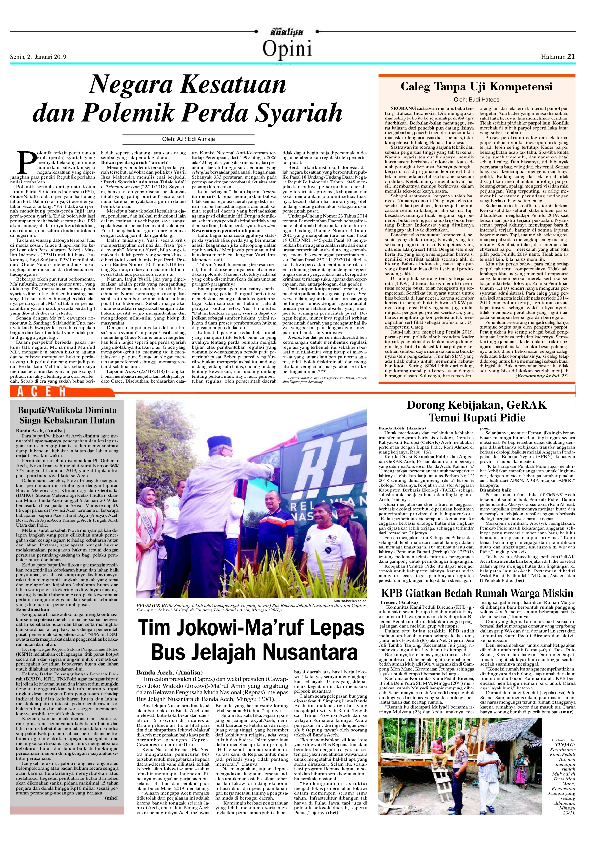 (PDF) Negara Kesatuan dan Polemik Perda Syariah | A.P. Edi Atmaja ...