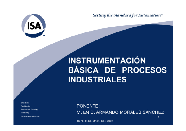 (PDF) Curso ISA Presentation Instrumentacion Basica